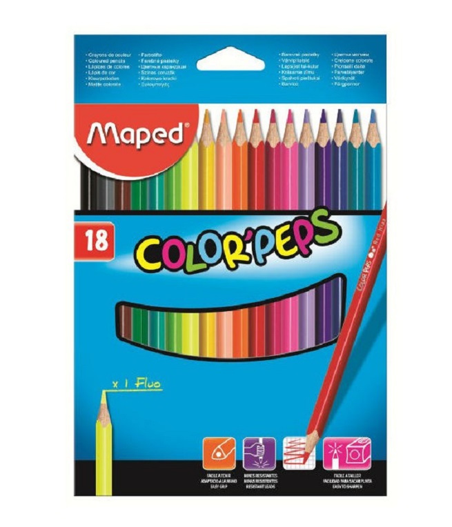 Maped Color Peps Colour Pencil - 18 Shades - Cardboard Box - Jungle.lk