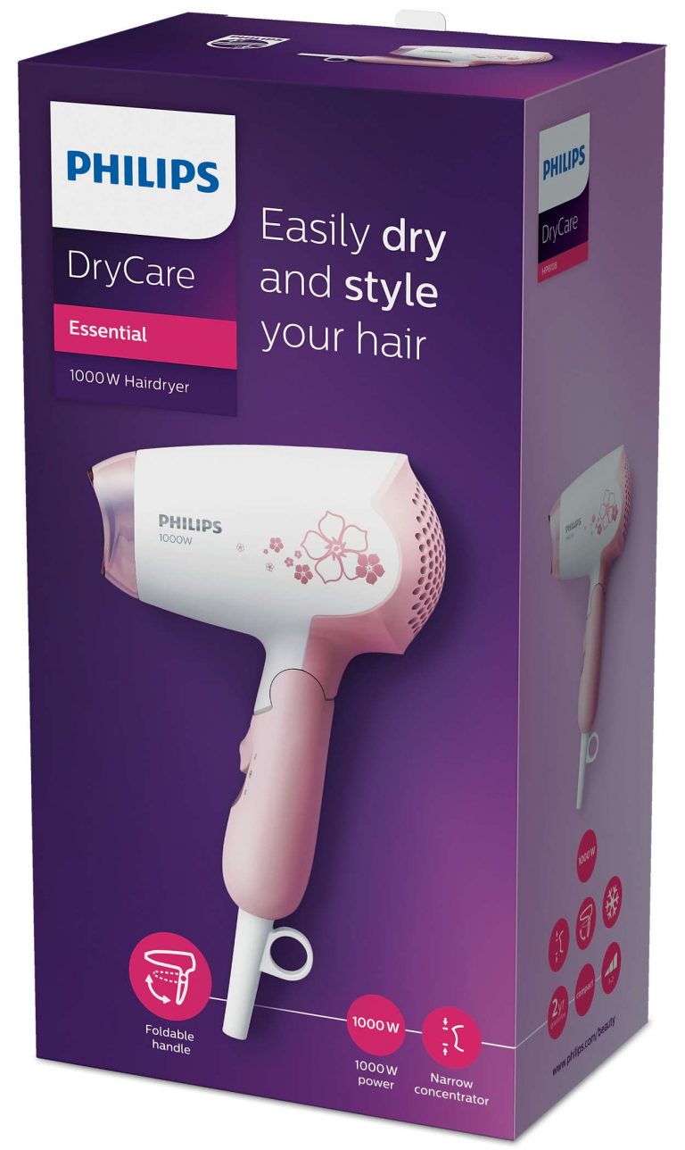 Philips DryCare 1000W Compact Hair Dryer - HP8108/03 - Jungle.lk