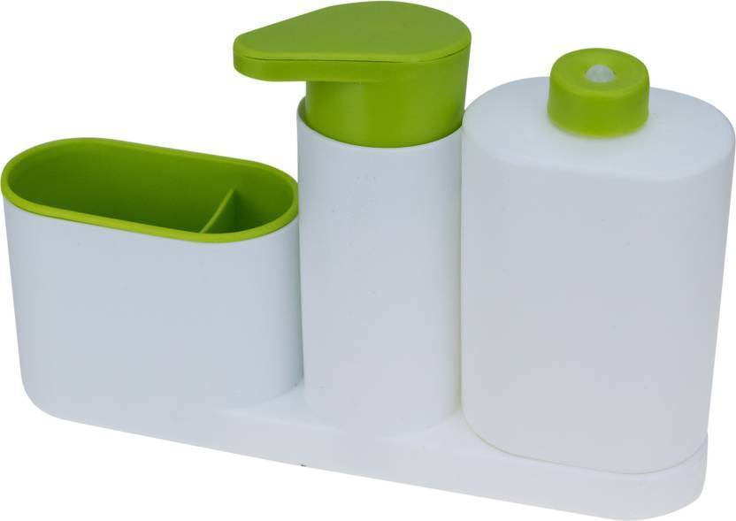 Sink Tidy Set 3 Piece With Refillable Soap Pump and Liquid Bottle 200 ...