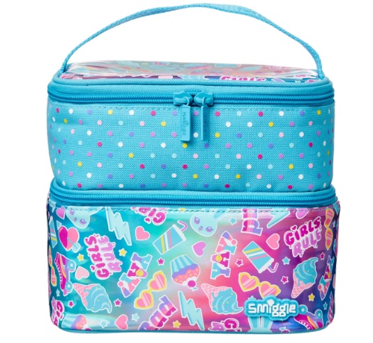 Smiggle Stylin' Dual Square Lunchbox - Jungle.lk