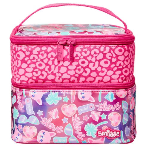 Smiggle Stylin' Dual Square Lunchbox - Jungle.lk