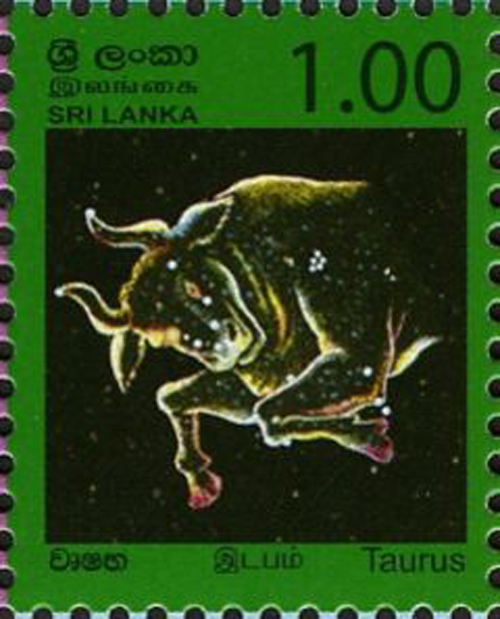 Sri Lanka 2007-10-09 Constellations - Taurus Stamp - Rs 1.00 - Jungle.lk