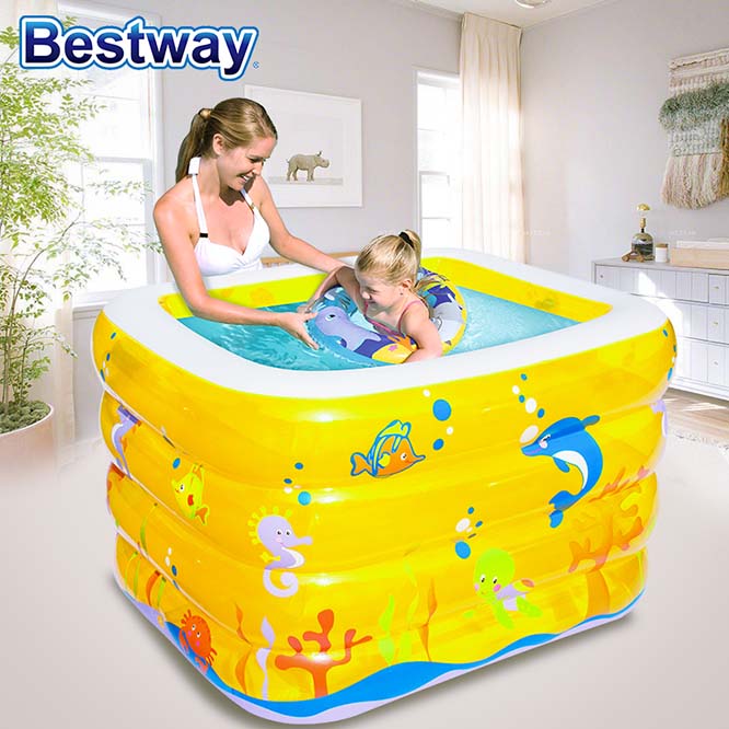 Bestway Inflatable Square Infant Swimming Pool - Jungle.lk