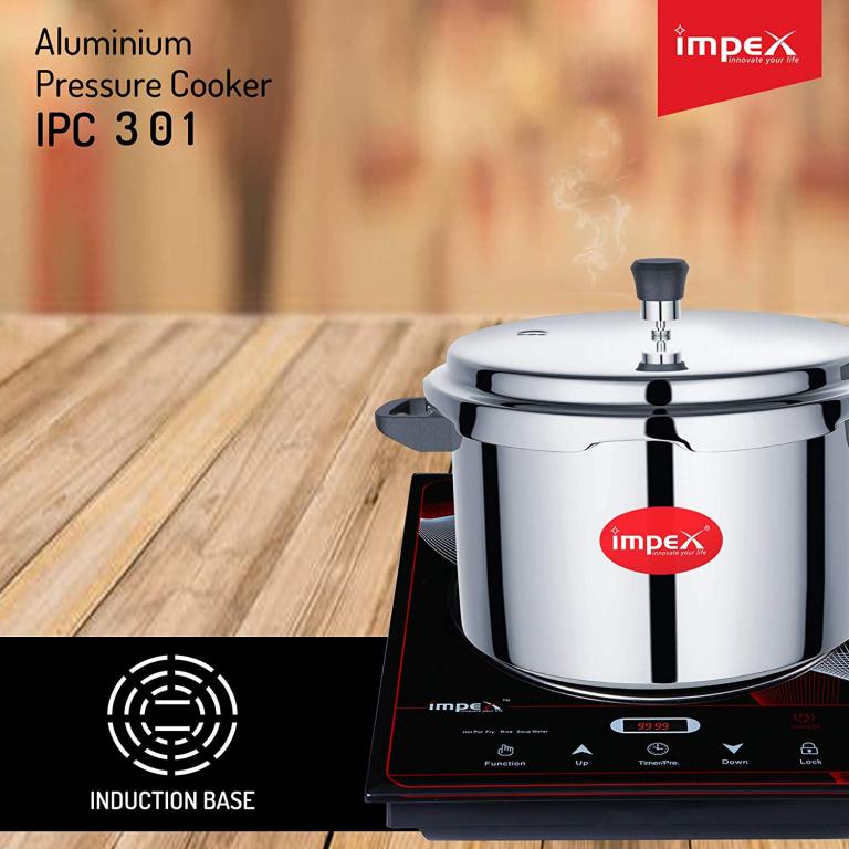 Impex IPC 301 Induction Base 3 Litre Aluminium Pressure Cooker With ...