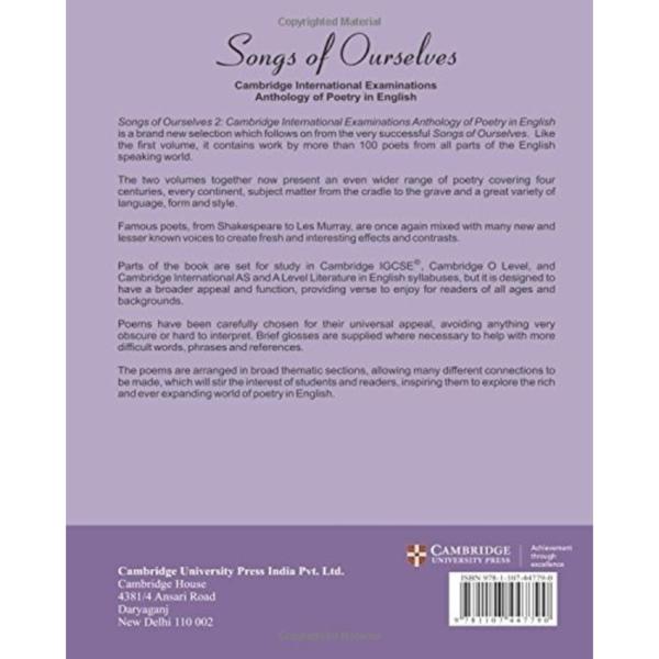 Songs of Ourselves : Volume 2 (Cambridge International Examinations ...