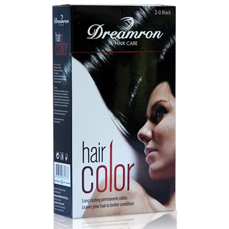 Dreamron Hair Colour Pack Permanent 2.0 - 60ml - Black - Jungle.lk