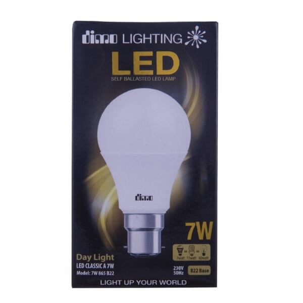 Dimo LED Bulb B22 7 Watt Cool Daylight - Pin Type - Jungle.lk