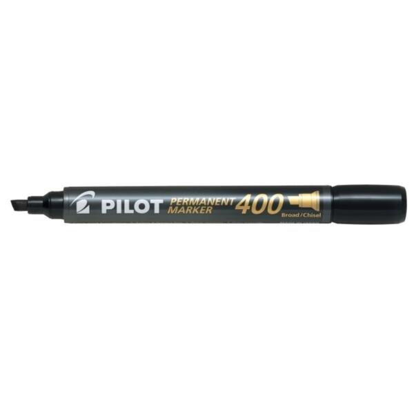 Pilot Permanent Marker 400 - Marker Pen - Black - Broad Chisel Tip SCA ...