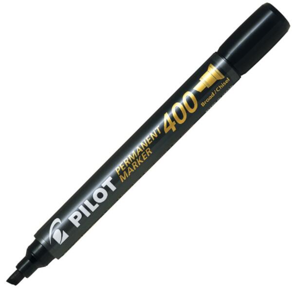 Pilot Permanent Marker 400 - Marker Pen - Black - Broad Chisel Tip SCA ...