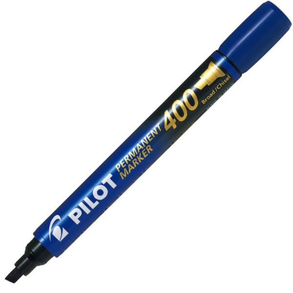 Pilot Permanent Marker 400 - Marker Pen - Blue - Broad Chisel Tip SCA ...