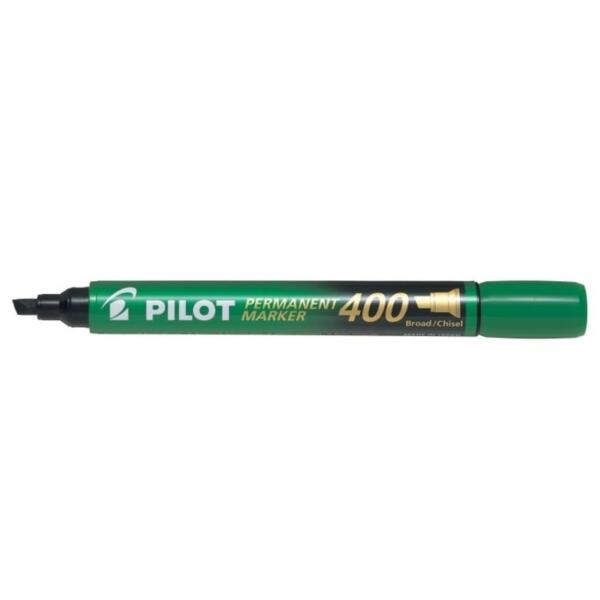 Pilot Permanent Marker 400 - Marker Pen - Green - Broad Chisel Tip SCA ...