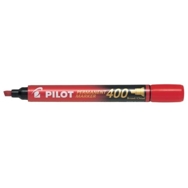 Pilot Permanent Marker 400 - Marker Pen - Red - Broad Chisel Tip SCA ...