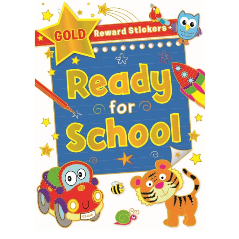 Gold Reward Stickers Ready for School Activity Book - Jungle.lk