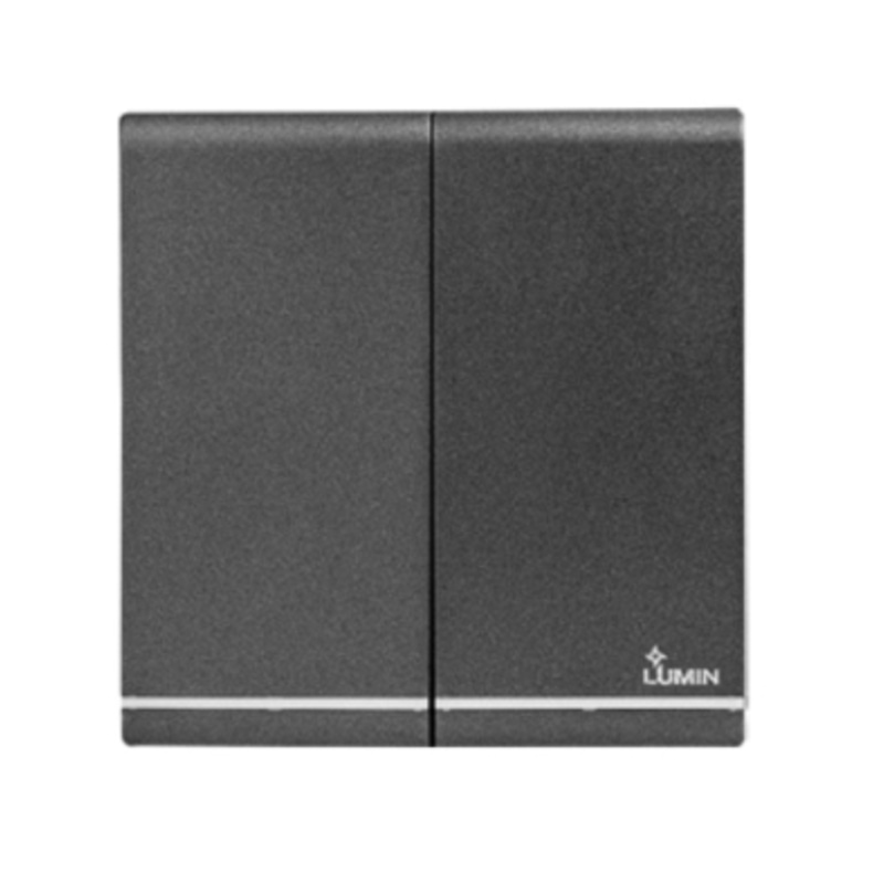 Dimo Lumin 2 Gang 2 Way Switch Black - L822L/H - Jungle.lk