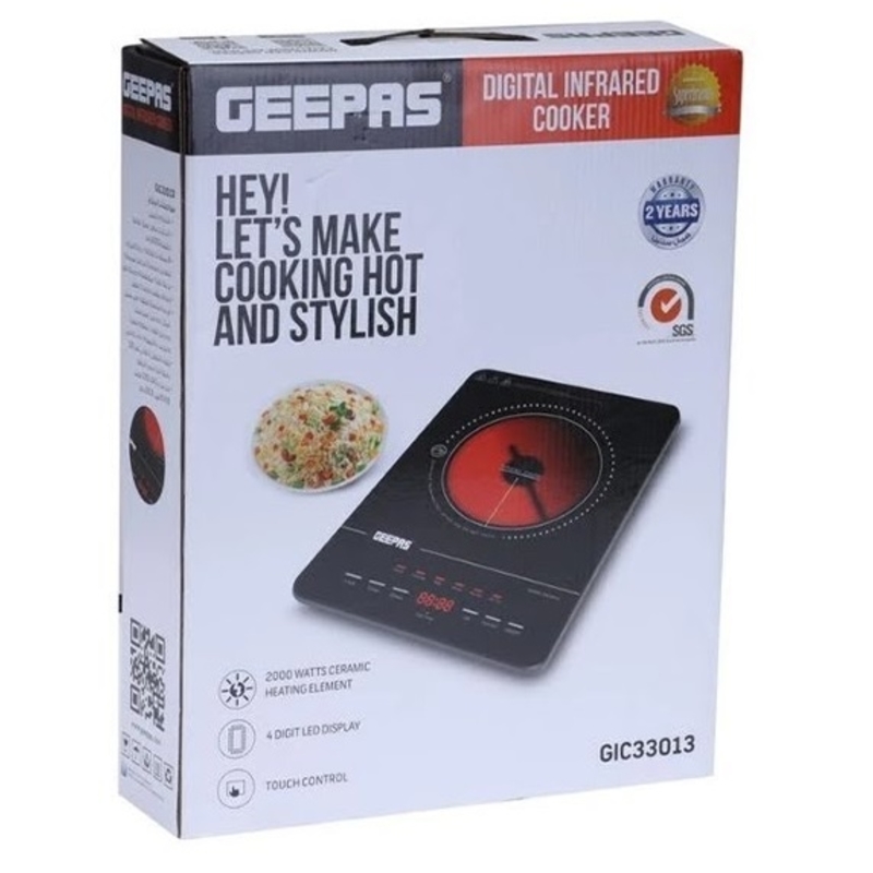 Geepas 2000W Digital Infrared Cooker With Touch Controls - GIC33013 ...