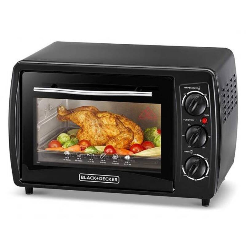 Black & Decker 19L Double Glass Multifunction Toaster Oven With ...