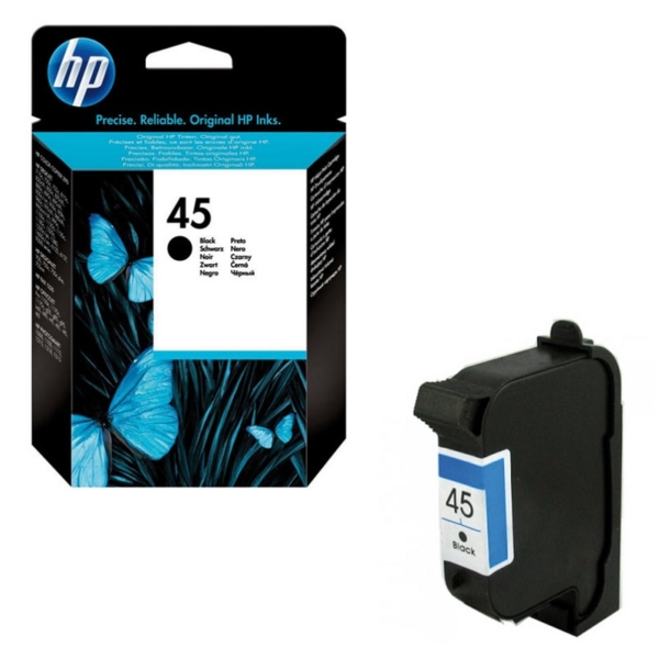 HP 45 Black Original Ink Cartridge Single Pack - 51645AA - Jungle.lk