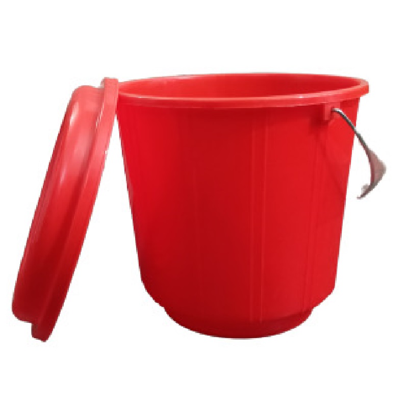 Daxer 9L Round Plastic Bucket Strong Drum With Handle & Lid Red - DBS09 ...