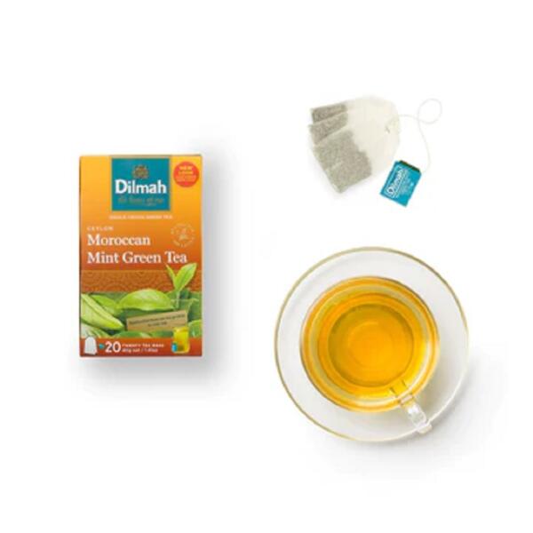 Dilmah Pure Ceylon Green Tea With Moroccan Mint - 20 Tea Bags - Jungle.lk