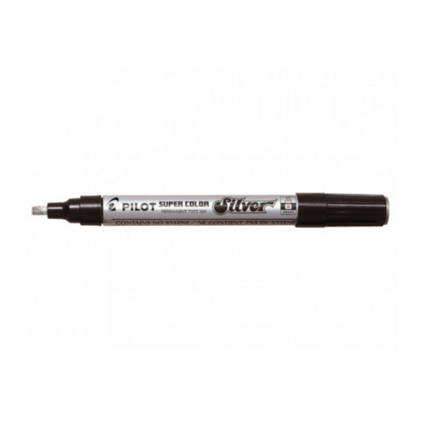 Pilot Super Color Permanent Broad Marker - Silver - Jungle.lk